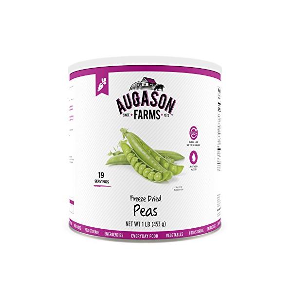 Augason Farms フリーズドライ エンドウ豆 16 オンス #10 缶は、ビタミン C が豊富で、本当に健康的なおかずです。これは認定されたグルテンフリーで、19 サービングと 1,520 カロリーで構成され、最長 30 年の保存...