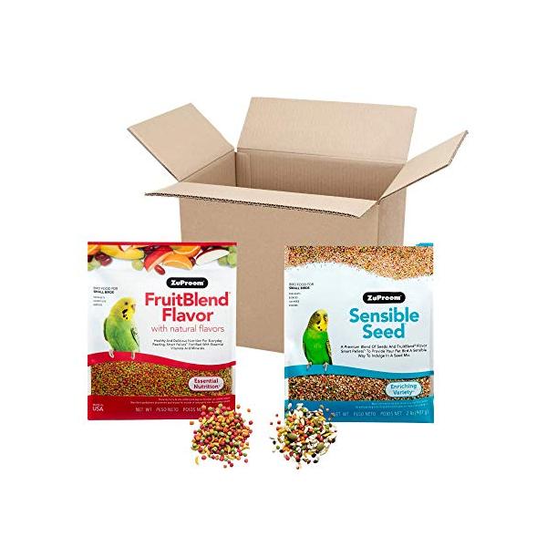ZuPreem Bundle FruitBlend フレーバー ペレット &amp; 小鳥用センシブル シード、2 ポンド (2 パック) - 不可欠な栄養と豊富なバラエティおおよそのサイズ : 10.28×10.24×6.77インチ 重さ...