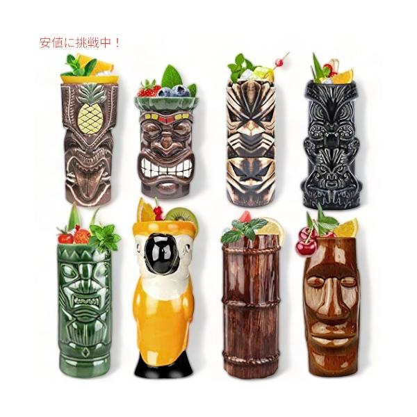 Yellow Parrot Tiki Mug: 23.5oz/750ml Grimace Tiki Mug: 15oz/450ml Duece Tiki Mug: 17.5oz/520ml Green Tiki Mug: 15oz/450m...