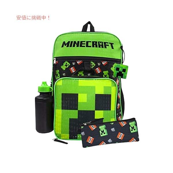 Minecrafter が必要とするすべてのもの。このマインクラフト 5 ピース バックパック セットは、必需品を持ち運ぶのに最適な方法です。このセットには全体的にクリーパーと TNT のテーマがあり、マインクラフトの公式ロゴが付いたクール...