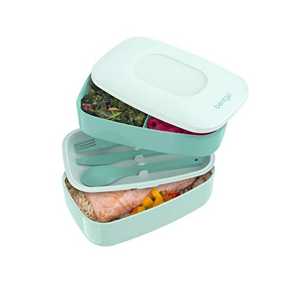 製品仕様: ボトムコンテナ: 7インチ x 4.5インチ x 2.5インチ、2カップ トップコンテナ: 6.8インチ x 4.3インチ x 1.7インチ、3/4カップのBentgo Classicは、積み重ね可能で完全に分割された2つのコン...