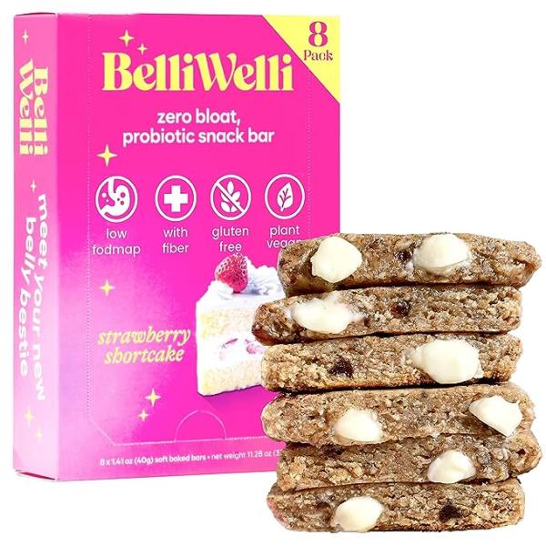 ベリウェリのスナックバーは日頃からお腹に痛みや不快感を感じる方や腸が過敏な方（IBS）に適したお菓子です。食物繊維とプロバイオティクスが含まれており、グルテンフリー、低フォドマップの製法となっております。いちごとバニラ風味のストロベリーショ...
