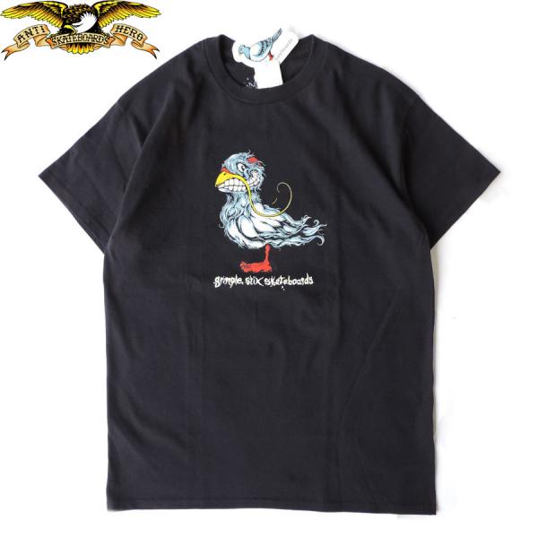 ■商品説明サンフランシスコのスケートブランド、アンタイヒーローの半袖Tシャツです。■素材コットン100％■サイズM (着丈約68cm,肩幅約46cm, 身幅約48cm,袖丈約17cm)L (着丈約71cm,肩幅約48cm, 身幅約50cm,...