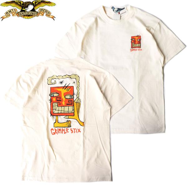 ■商品説明サンフランシスコのスケートブランド、アンタイヒーローの半袖Tシャツです。■素材コットン100％■サイズM (着丈約69cm, 肩幅約48cm, 身幅約50cm, 袖丈約19cm)L  (着丈約73cm, 肩幅約51cm, 身幅約5...