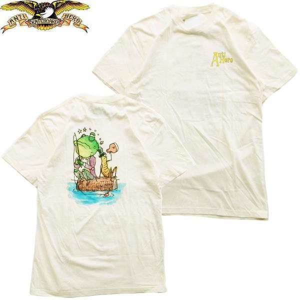 ■商品説明サンフランシスコのスケートブランド、アンタイヒーローの半袖Tシャツです。■素材コットン100％■サイズM (着丈約71cm, 肩幅約47cm, 身幅約47cm, 袖丈約20cm)L  (着丈約74cm, 肩幅約49cm, 身幅約5...