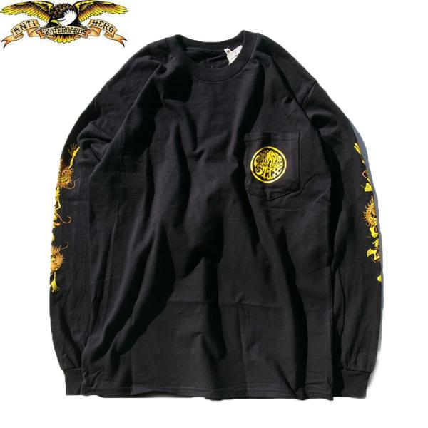 ■商品説明サンフランシスコのスケートブランド、アンタイヒーローの長袖ポケットTシャツです。■素材コットン100%■サイズM (着丈約69cm, 肩幅約45cm, 身幅約51cm, 袖丈約62cm)※サイズについて・・・サイズは入荷した商品の...