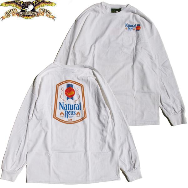 ■商品説明サンフランシスコのスケートブランド、アンタイヒーローの長袖ポケットTシャツです。■素材コットン100％■サイズM (着丈約71cm, 肩幅約47cm, 身幅約50cm, 袖丈約62cm)L  (着丈約72cm, 肩幅約53cm, ...