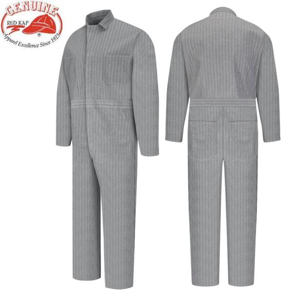 ■商品説明『REDKAP』DICKIESと並びアメリカの2大ワークメーカーとなっているRED KAP創業1923年と、アメリカのワークウェアとしては老舗のブランドです。レッドキャップのオールインワンです。ヘリンボーン生地を使ったタフで汚れが...