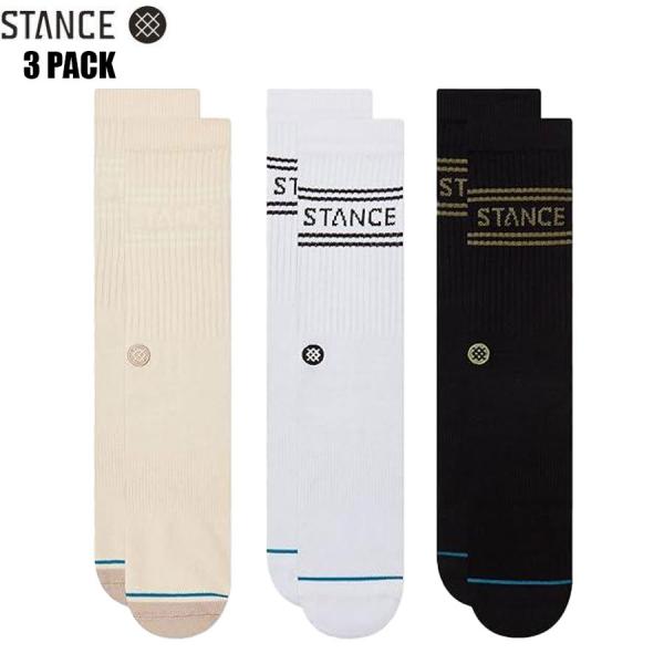 ■商品説明『STANCE』カリフォルニア発のソックスブランド『スタンス』。サーフ、スケート、スノー、ミュージック、アートなどあらゆるシーンをサポートするブランドです。スタンスのクルーソックス3ペアセットです。深いヒールポケットと伸縮性のある...