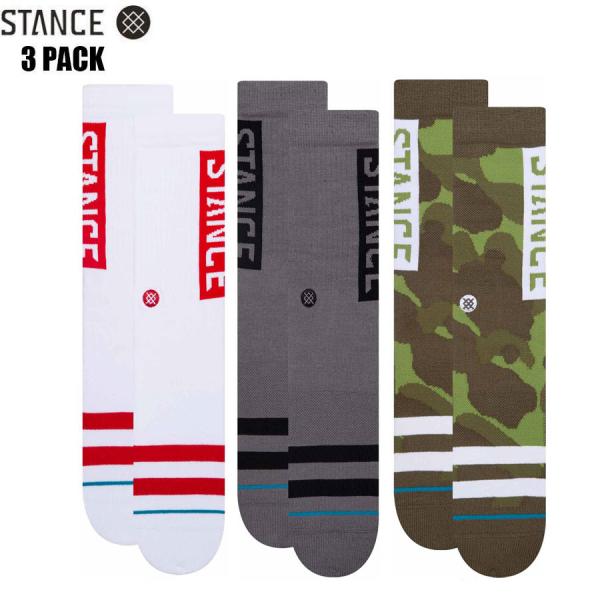 ■商品説明『STANCE』カリフォルニア発のソックスブランド『スタンス』。サーフ、スケート、スノー、ミュージック、アートなどあらゆるシーンをサポートするブランドです。スタンスのクルーソックス3ペアセットです。深いヒールポケットと伸縮性のある...