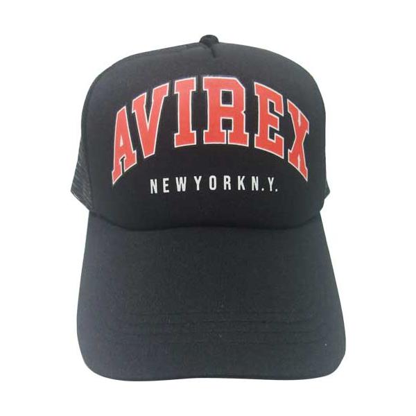 AVIREX　アビレックス メッシュキャップ前に「AVIREX」のプリント入りサイズ調節可能５７〜５９cmアジャスター付き素材本体・・・ポリエステル100％