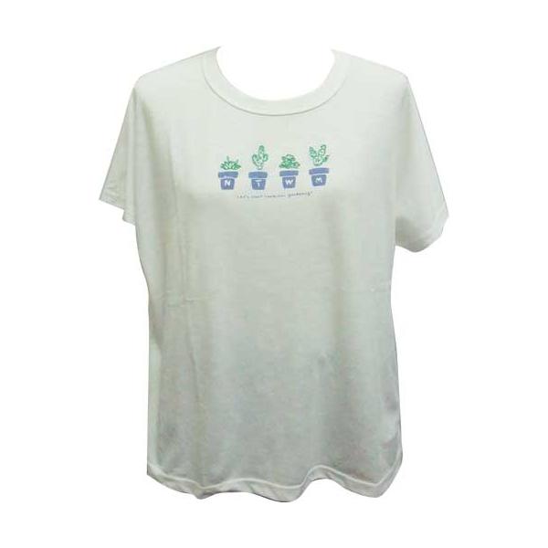 NORTHERN　TRUCK　ノーザントラック鉢植えプリント×刺繍Tシャツ身頃と袖が一体化した　ゆったりとしたシルエットM寸実寸　身幅57　丈60素材本体・・・ポリエステル68％、綿32％リブ・・・ポリエステル65％、綿33％、ポリウレタン2％