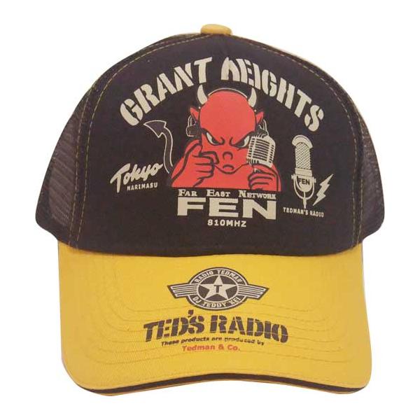 TEDMAN　テッドマン メッシュキャップ両サイドがメッシュ「Speed Monster テッドマン」のパターンツバにも　後ろに　プリント大きさ調節可能　アジャスター付き素材表地・・・綿100％メッシュ・・・ポリエステル100％