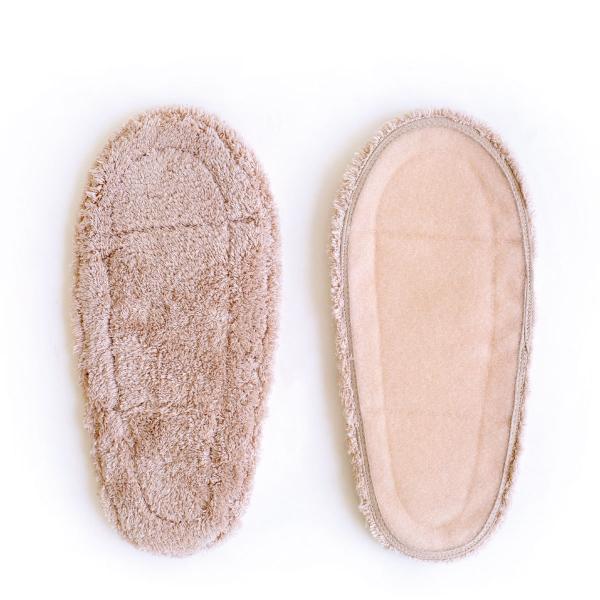 モップスリッパ用の替えソール。手洗い可能で繰り返し使える！ふわふわなモップ部分で細かなゴミをキャッチ!こちらは替えソールのみの販売です。【キーワード】お掃除 モップシューズ 床 床掃除 室内 掃除 小さいサイズ 大きいサイズ　M 　L　洗え...