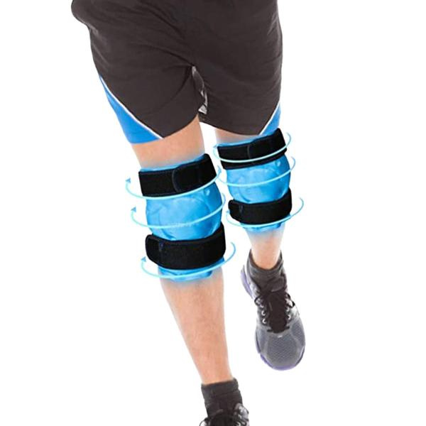 ダブルバンドでしっかり固定！肘・膝など簡単に取り付けられる！スポーツ傷害・関節炎の痛みなどに迅速に対応！ダブルプレスエッジは丈夫で漏れません。結露は発生しません。様々な箇所に簡単につけられます。【キーワード】運動 冷却　マジックテープ　ひん...