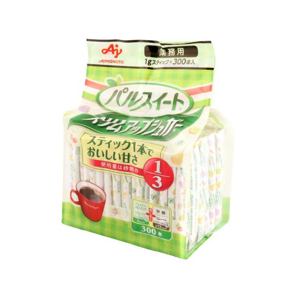 【常温】砂糖の使用量1/3で同じ甘さのスティックシュガーです。1本(1g)でティースプーン1杯(約3g)分の砂糖の甘さです。カロリーコントロールしながら、おいしい甘さが楽しめます。コーヒー、紅茶などの飲み物や、ヨーグルトにもお使いいただけま...