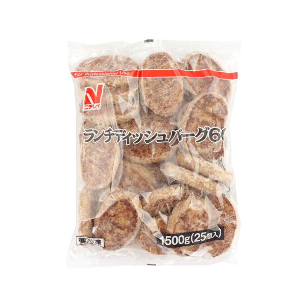 【冷凍】両面を高温で一気に焼き上げるダブルベルトグリルの焼き温度の見直し、こんがりとシズル感のある見た目に致しました。鶏肉を国産限定にし、牛脂・豚脂を加えふっくらと厚みのある形状にする事で弾力のあるジューシーなハンバーグに致しました。※在庫...