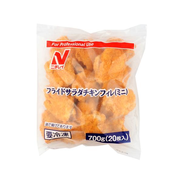 【冷凍】若鶏のむね肉を冷めてもやわらかジューシーになるようにしっかりと調味液にしみこませ、パン粉入りのサクッとした衣で揚げました。シンプルな塩味ベースに15種類のスパイスとハーブを配合。ごはんのおかずとしてだけでなく、サラダのトッピング等に...