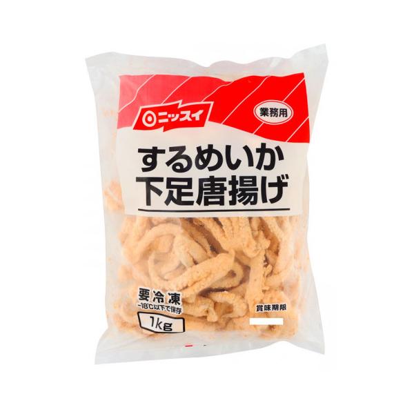 【冷凍】日本人にとって最も馴染みのあるするめいかの下足を使用した、特に外食業態で人気のいか下足唐揚げです。するめいかの下足特有の食感をお楽しみいただける、おすすめの一品です。こちらの下足唐揚げは、ラウンド100/200サイズ=6割、200/...