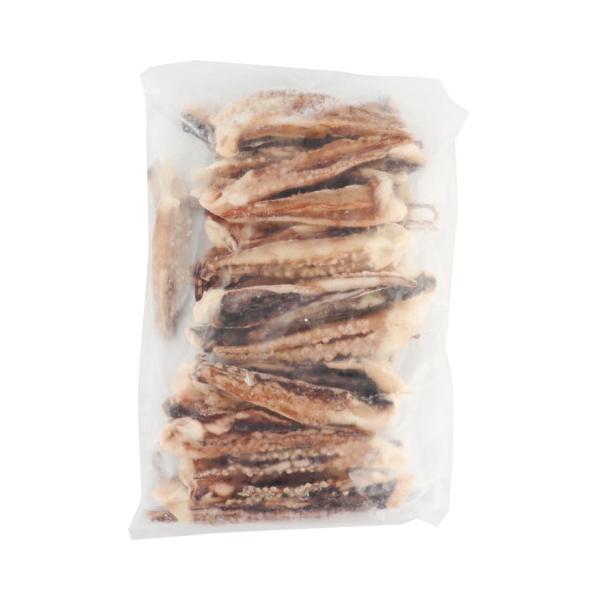 【冷凍】紫いかの下足を天ぷら、フライ、唐揚げ用に加工しました。※在庫以上の数量をご希望の場合は、お手数ですがご注文前に弊社までお電話にてご連絡頂きたくお願い申し上げます。