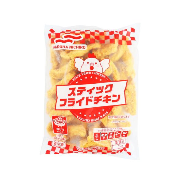 【冷凍】棒状にカットした鶏むね肉に衣をつけて揚げた、食べやすいスティック状のフライドチキンです。子供から大人までお召し上がりいただけるようシンプルな味付けに仕上げました。(約40個）※在庫以上の数量をご希望の場合は、お手数ですがご注文前に弊...