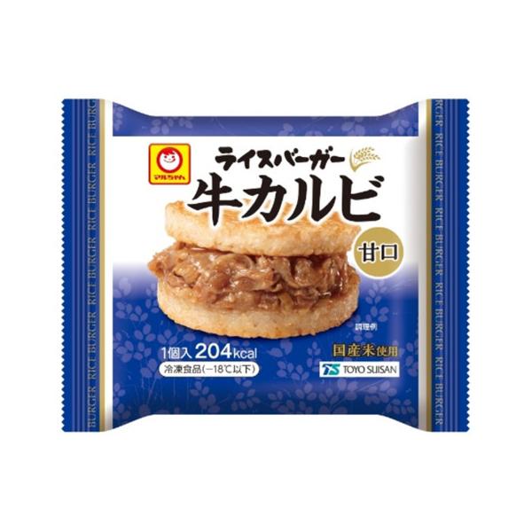 【NEW】【冷凍】炭火焼き風の牛カルビ肉とねぎに甘だれをからめ、こんがり焼いたライスパテでサンドしました。香辛料を隠し味とし、シンプルな味付けに仕上げました。加熱工程の工夫により、牛肉を一層おいしく仕上げました。ライスパテは国産米を使用して...