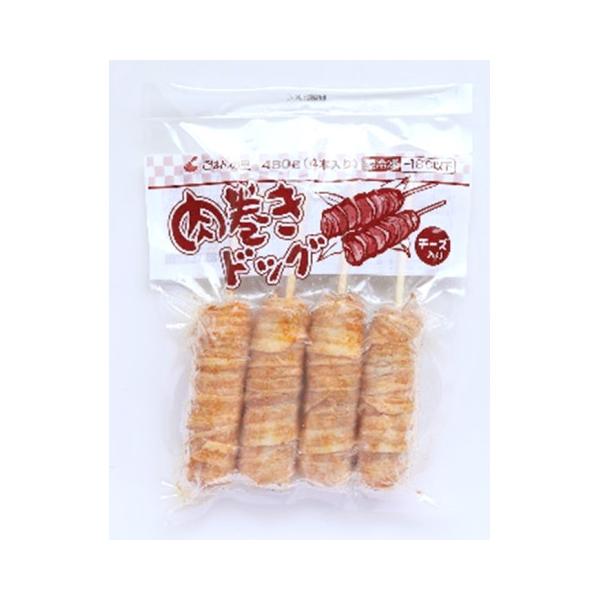 【冷凍】B級グルメで大人気の肉巻きおにぎりを串に刺して、食べやすくしました。中身はチーズ入りのごはんです。サービスエリア、イベント、催事などに最適です。※在庫以上の数量をご希望の場合は、お手数ですがご注文前に弊社までお電話にてご連絡頂きたく...