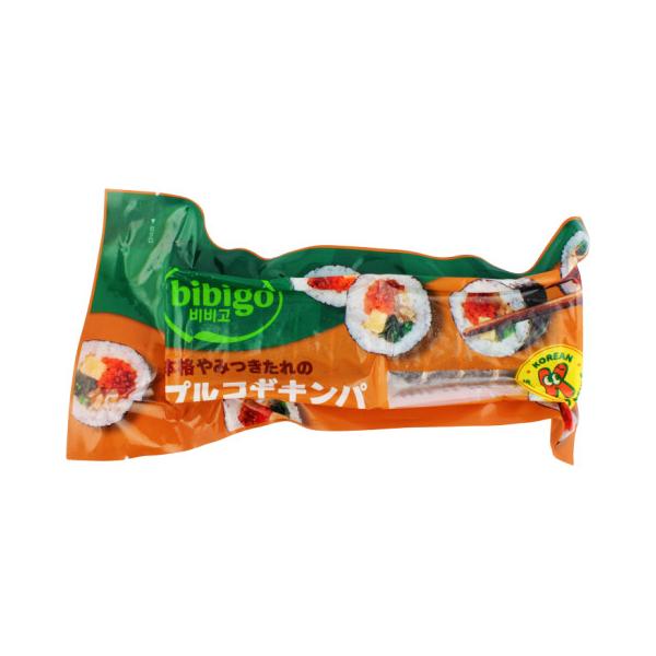 【冷凍】bibigoだからこそ出来る本格的なプルコギの味わい。ボリューム満点のキンパ。本場韓国産のプルコギたれを使用。食べやすく味付けした野菜と、ごま油の風味が効いたごはんがおいしさを引き立てます。※在庫以上の数量をご希望の場合は、お手数で...