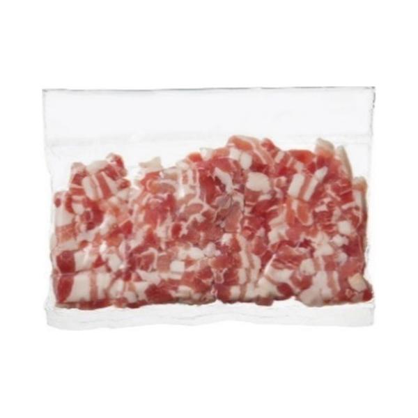 【冷凍】加熱調理用に塩分を抑え、スティック状にカットしました。直火でも焦げづらく、ピザのトッピングにも最適です。※「パンチェッタ」とは、イタリア語で「豚バラ肉(pancetta)」という意味です。塩漬けした豚のバラ肉をじっくりと熟成させた加...