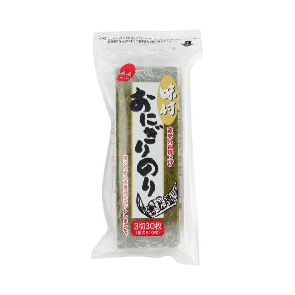 【常温】ごはんに良くあう味付けのりを3切にカットしました。チーズなどの食材を巻いておつまみとしてもおいしくご利用いただけます。おもちにもどうぞ！！※在庫以上の数量をご希望の場合は、お手数ですがご注文前に弊社までお電話にてご連絡頂きたくお願い...