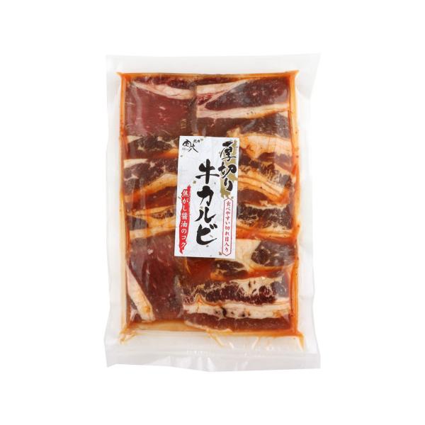 【NEW】【冷凍】厚切り(6mmカット)の牛バラを食べやすく切れ目を入れ、林檎の甘味と香味野菜の旨味の醤油タレで味付。お店の味をご家庭で。※在庫以上の数量をご希望の場合は、お手数ですがご注文前に弊社までお電話にてご連絡頂きたくお願い申し上げます。