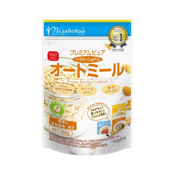 【常温】オーツ麦100％使用。粒が大きく厚みのある、食感のしっかりとしたロールドタイプのオートミールです。※在庫以上の数量をご希望の場合は、お手数ですがご注文前に弊社までお電話にてご連絡頂きたくお願い申し上げます。