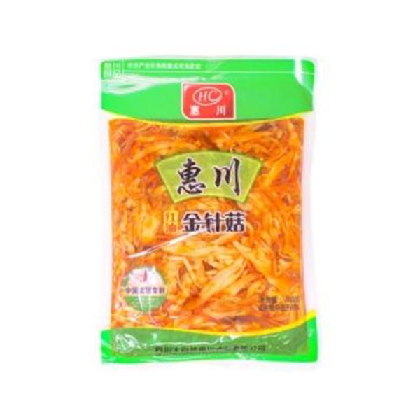 【常温】新鮮なエノキダケを使用、コリコリした食感です。大陸風ピリ辛味。シャキシャキ野菜と和えても美味しく、おつまみとしても最適です。※在庫以上の数量をご希望の場合は、お手数ですがご注文前に弊社までお電話にてご連絡頂きたくお願い申し上げます。