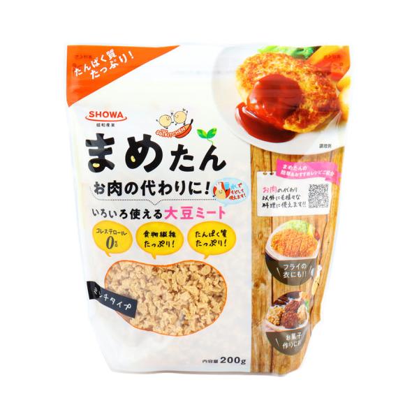 【常温】まめたんは、たんぱく質や食物繊維をたっぷり含んだ、大豆からできた食品です。お肉の代わりとして使うことで、お料理をヘルシーに。フライの衣やお菓子にも幅広くお使いいただけます。※チャック付き。※在庫以上の数量をご希望の場合は、お手数です...