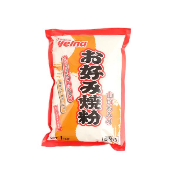 【常温】山いも入りで、サクッとふんわり軽い口どけで、鰹だし風味豊かなお好み焼が作れます。肉・魚介・野菜など加える具を変えて、いろいろなお好み焼メニューにご使用ください。均一に焼き色がつき、香ばしく仕上がります。生地約27枚分(水1.7L)※...