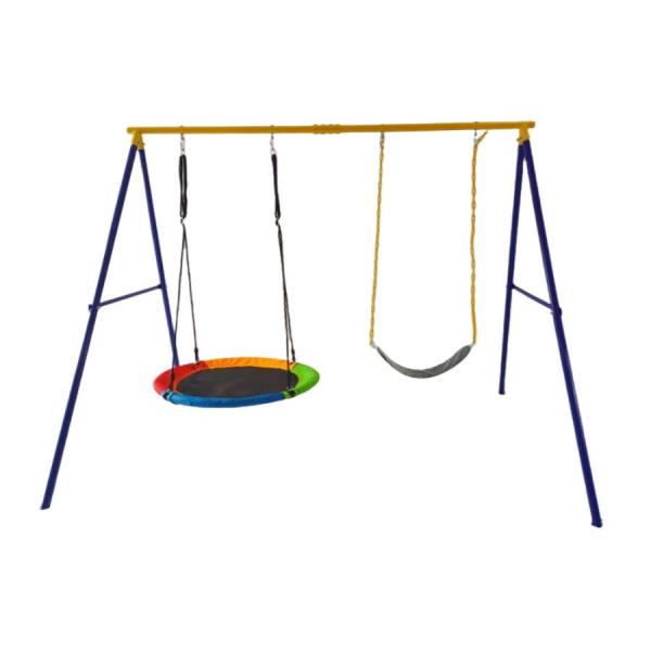 耐荷重120KG【しっかり支えるフレーム構造】高品質な鋼材で製造されており、安心してご利用いただけます。優れた耐久性・安定性抜群三角の形状で、もっと頑丈！【ブランコ】ブランコに乗ったり、押してあげたりすることで、家族の絆を深めることができま...