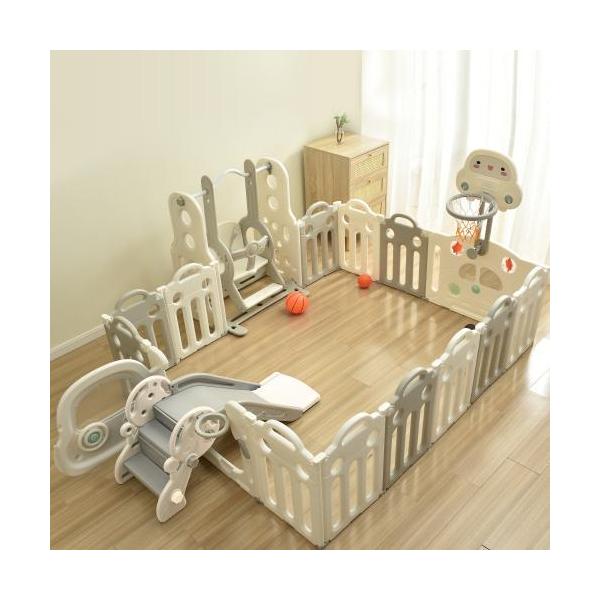 【子ども用すべり台】すべり台・ぶらんこ・バスケットゴール、飽きずに遊べる1台3役！どんな空間にも似合うモダンでシンプルなデザイン、楽しく遊びながら豊かな感性や創造性を育みます【簡単組立】特殊な工具は必要ありません。女性でも簡単に組み立てでき...