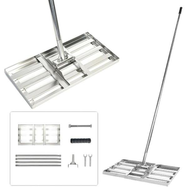 【高品質素材】この製品は高品質のステンレス鋼素材で作られており、耐摩耗性と耐久性に優れています。 頑丈な構造と強度により、芝生や砂地を平らにするのに最適で、長期にわたって信頼性の高いパフォーマンスを保証します。【芝生の整地が簡単】この製品は...