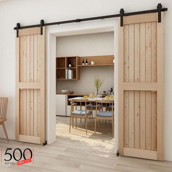 【商品概要】【材質】：高品質炭素鋼。ローラーベアリングはGcr15、ホイールは高品質ナイロン、表面色：つや消し黒。【耐荷重】：100KGまで。対応可能なドアの厚さ：30mm-50mm。 ガイドレールの幅は40 mm、ガイドレールの厚さは6 ...