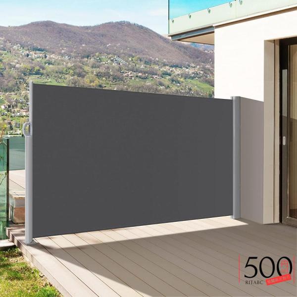 【格納式プライバシースクリーン】サイズ：160 x 300cm【防水＆耐紫外線】高品質のポリエステル素材とPUコーティング生地により、屋内と屋外での使用に最適な、耐水性と耐紫外線を提供します。【プライバシー保護のためのエレガントな方法】：庭...