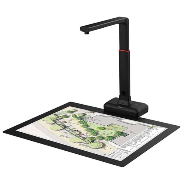 大判ブックスキャナー、A2 オーバーヘッドスキャナー、27MP 自動平坦化および指紋除去テクノロジー、高さ調整可能、大型ドキュメントおよび書籍用