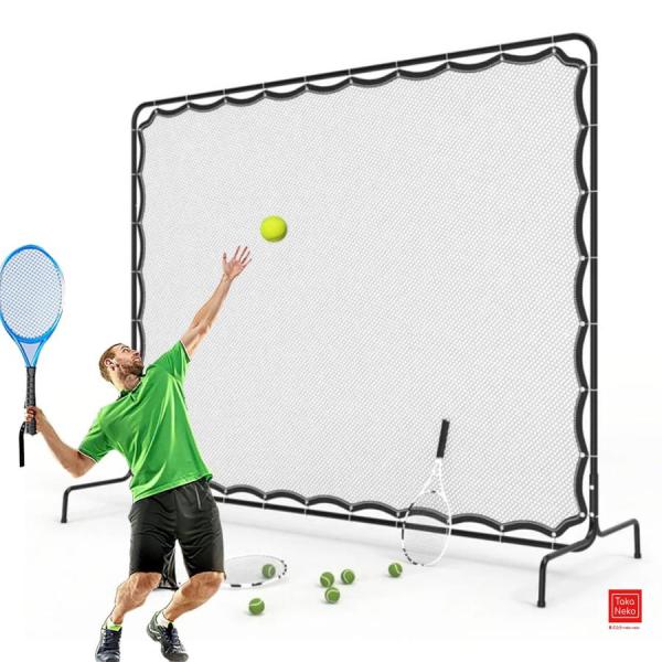 リバウンドネット 2.7Mx2.1M テニス練習器具 ネット 室内/屋外 壁打ち テニスの網 高い弾力性と耐久性 組み立てが簡単 子供と大人向け 多用途 トレーニング ネッ