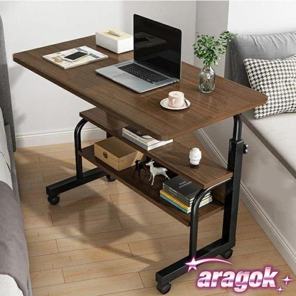 デスク 机 pcデスク パソコンデスク 昇降式テーブル 作業台 勉強机 サイドテーブル おしゃれ ベッドサイドテーブル つくえ 高さ調節デスク 折り畳みテーブル キ