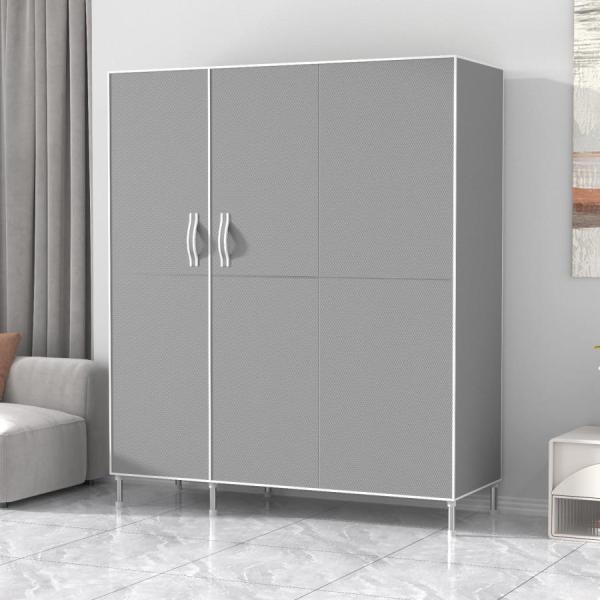 【スペースを節約するクローゼット】2本のハンガーレールと2段の棚が、十分な収納スペースを提供します。また、幅125cmとコンパクトながらも、ベッドルーム、リビング、クローク、ベビールーム、洋服店、ランドリールーム、賃貸住宅、ガレージなど、様...