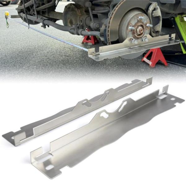 トーアライメントツールプレート、正確な測定、独自のスロット、同軸距離、吊り下げ穴付きステンレススチール製ホイールアライメントツールプレート、自動車