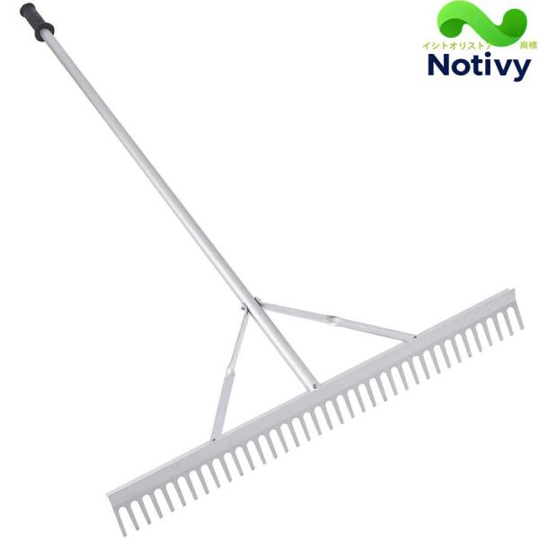 【大型アルミ熊手】レーキヘッドは92cm、ハンドルは170cmです。熊手は芝生の手入れ、除草、砂利の敷設、土壌の平滑化に最適で、アルミニウム製の熊手は池、海岸、湖から葉や水生植物を取り除くのにも広く使用されています。【高品質アルミニウム】レ...