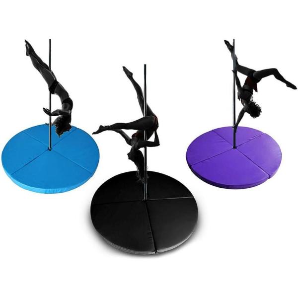 ポールクラッシュマット、ポールダンスマットEpeフォームセーフティパッド強力なリバウンドジッパーデザインポータブル折りたたみ式特殊落下安全パッ