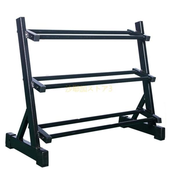 【省スペース設計】人間工学に基づいて設計されたコンパクトな多層収納スペースと傾斜設計のダンベルラックは、家やジムのどこにでもスタンドを置くことができ、新しいポジティブなエネルギーを満喫できます。あなた自身。【丈夫で丈夫】ダンベルラックの塗装...