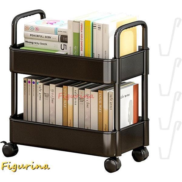 【長持ちする耐久性】：安全素材と耐久性のあるホイールが付いているので、床を傷つけずに長期間使用できる、優れた耐久性を兼ね備えた可動本棚カートです。【スリムなデザインで省スペース】：部屋を広々と使える可動本棚カートは、細いデザインで場所を取ら...