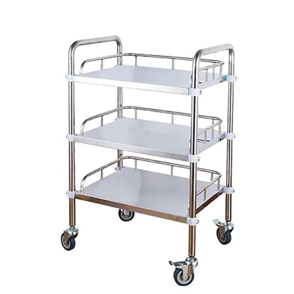 ステンレス ワゴン サ医療ービス カート 3段 組立式 業務用 キッチン ワゴン ホイール付きキッチントローリー 配膳車 耐荷重約 200kg